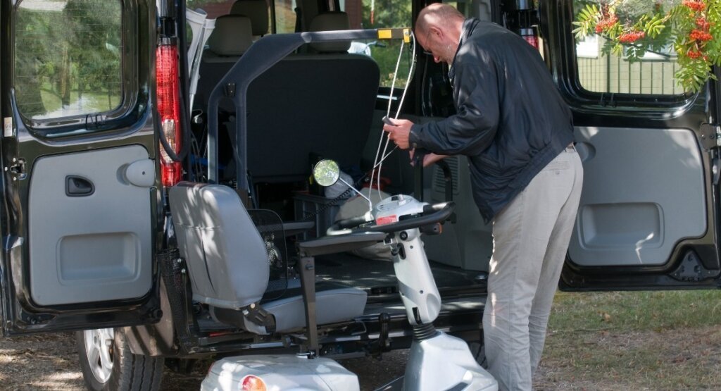 How to safely transport your mobility aid